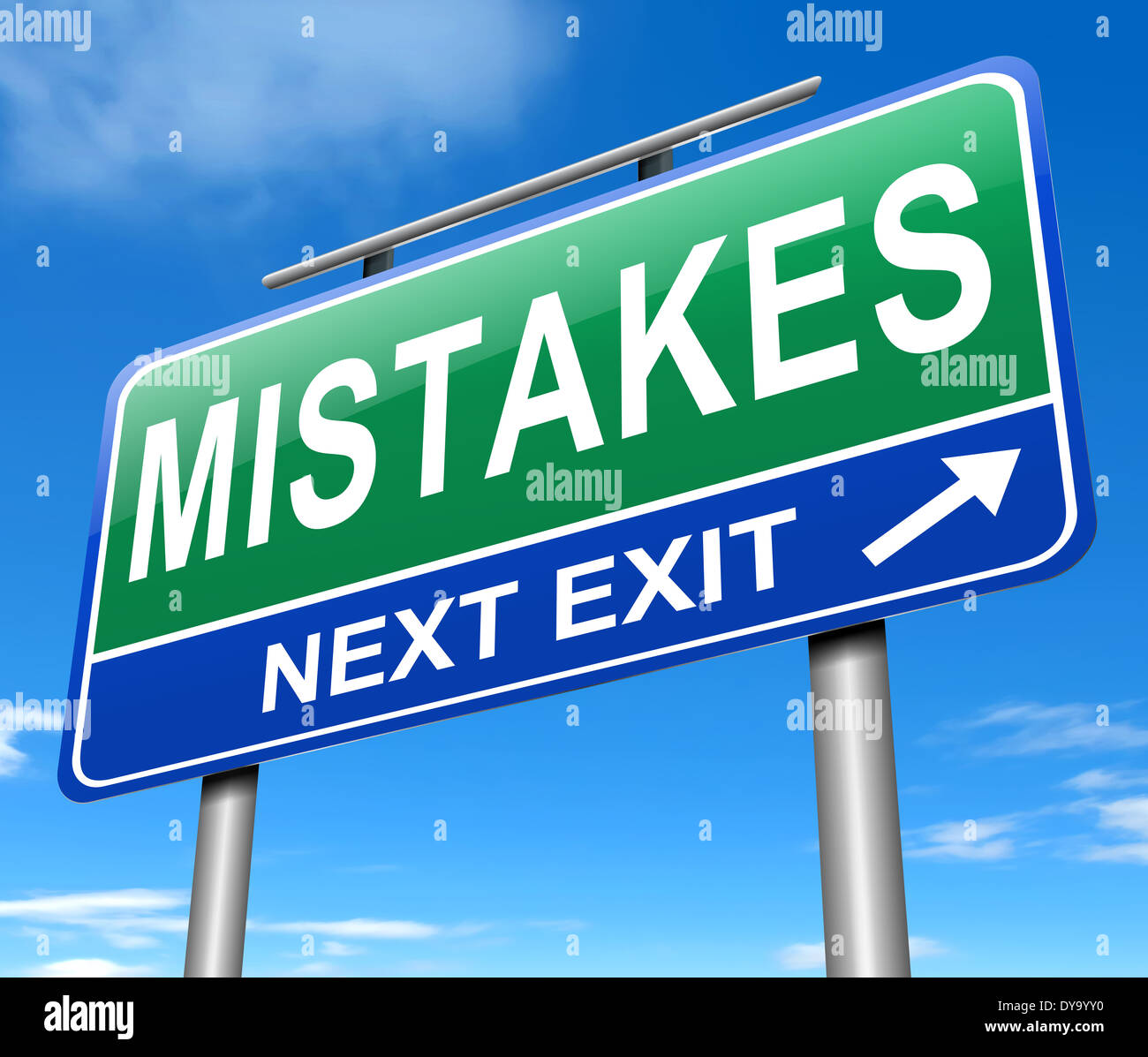 Mistakes road sign hi-res stock photography and images - Alamy