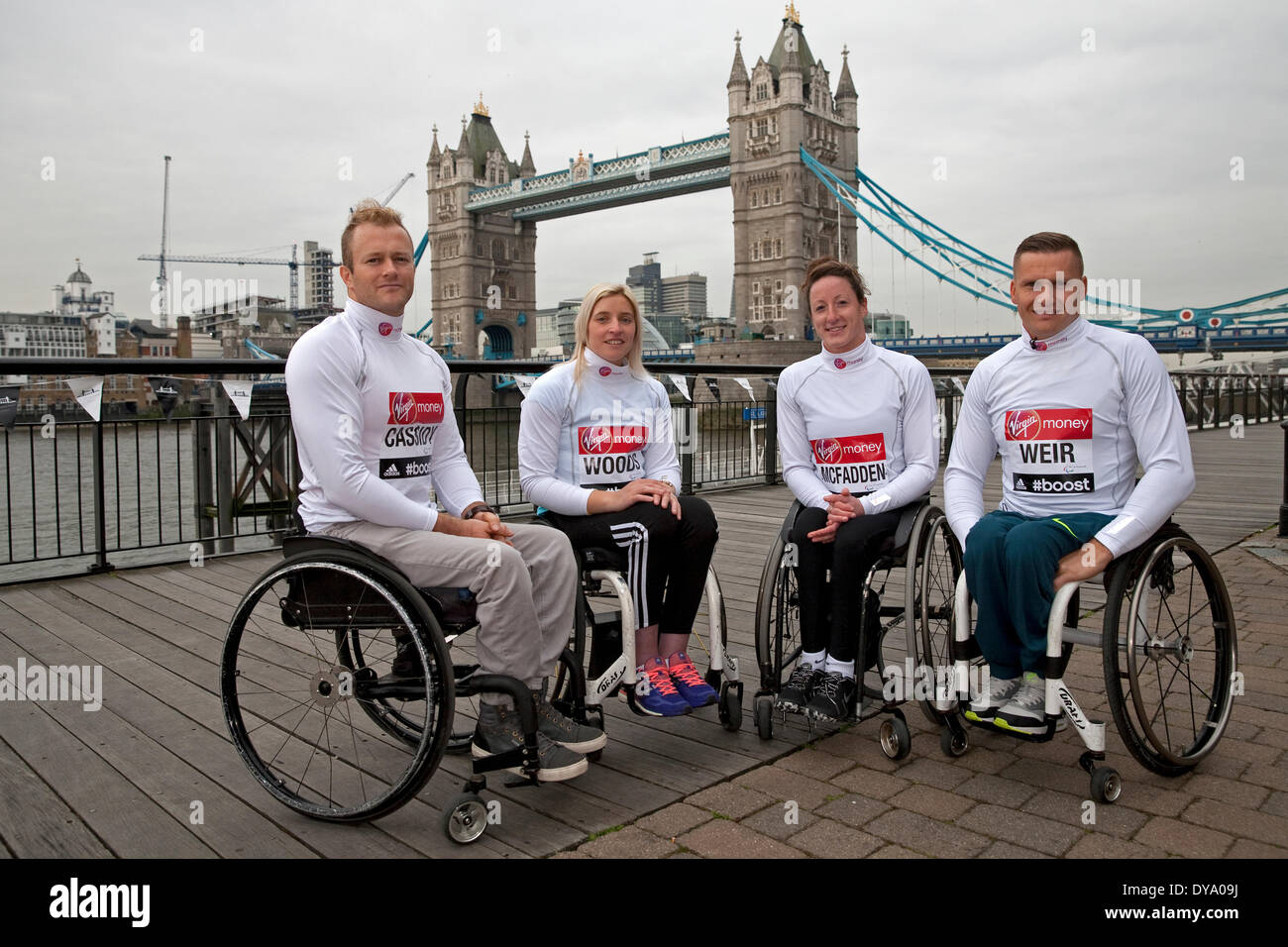 London,UK,11th April 2014,Elite Wheelchair Athletes Josh Cassidy ...