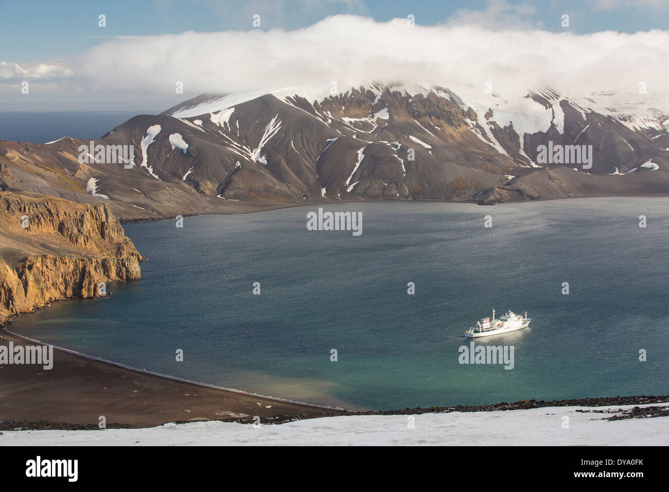 Deception Island in the South Shetland Islands off the Antarctic ...