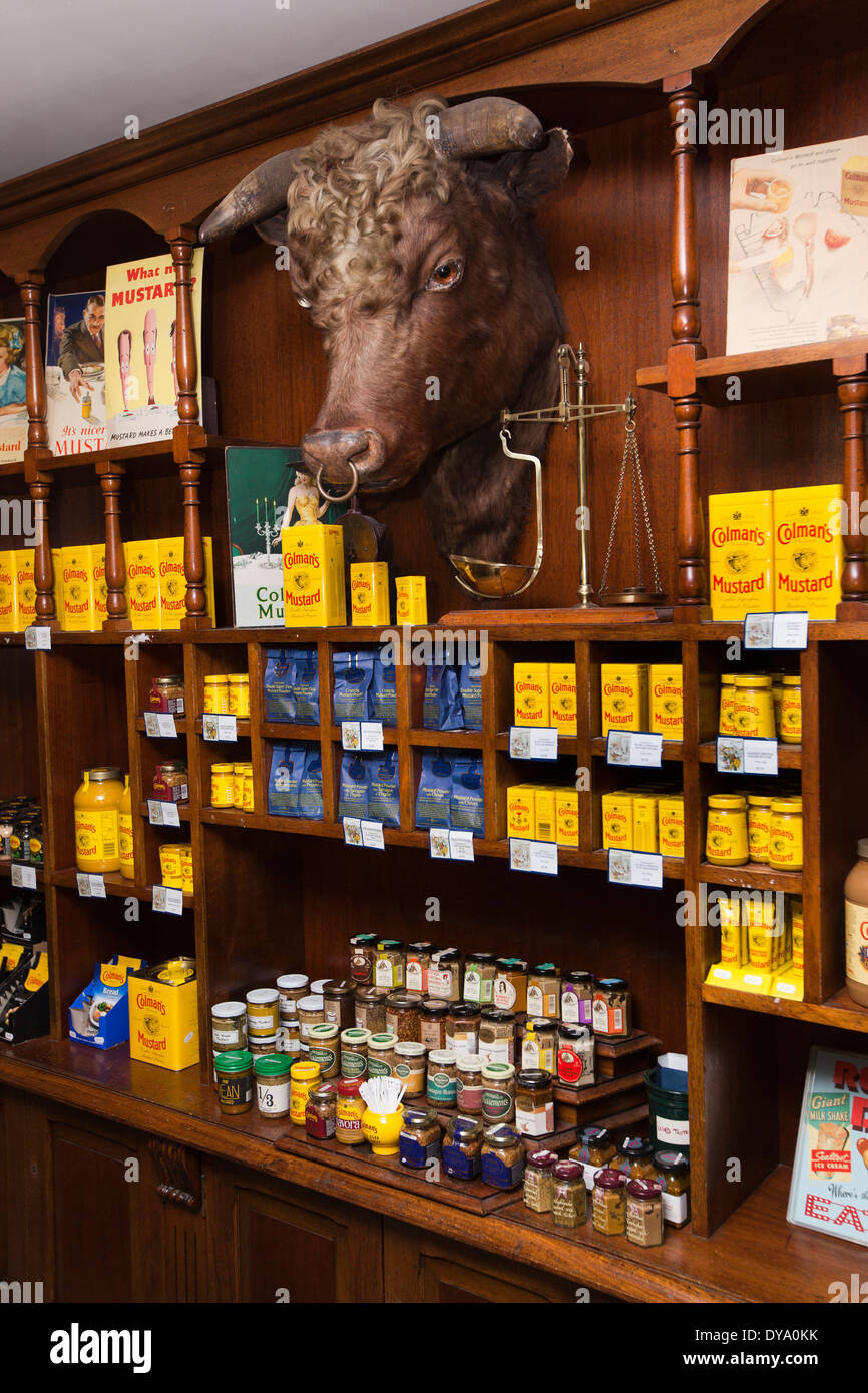 UK, England, Norfolk, Norwich, Royal Arcade, mustard shop museum Colman ...