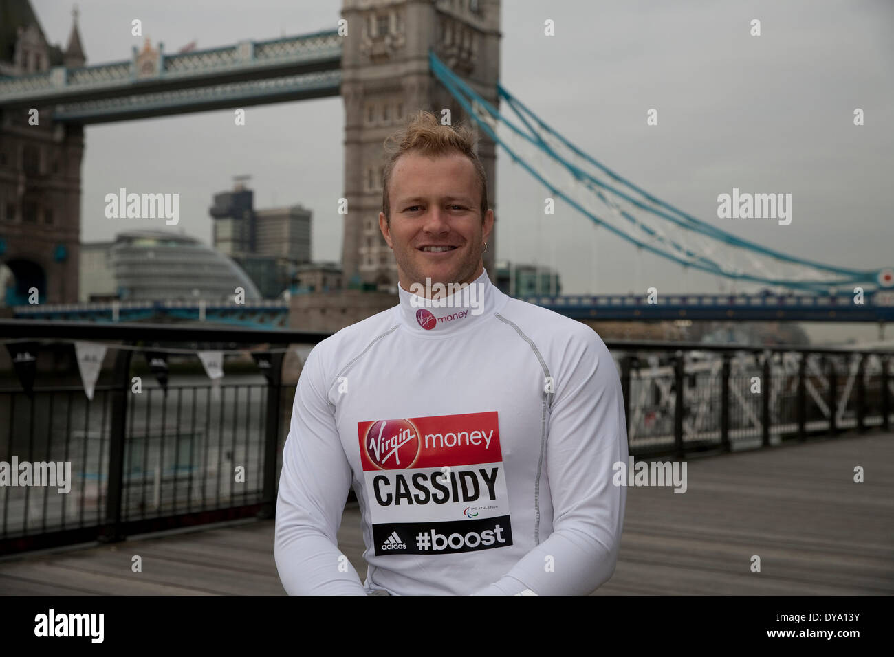 London,UK,11th April 2014,Elite Wheelchair Athlete Josh Cassidy attends ...