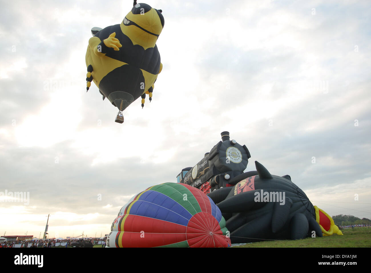 PAMPANGA, PHILIPPINES-APRIL 11: A balloon shaped as a bee soars at the ...