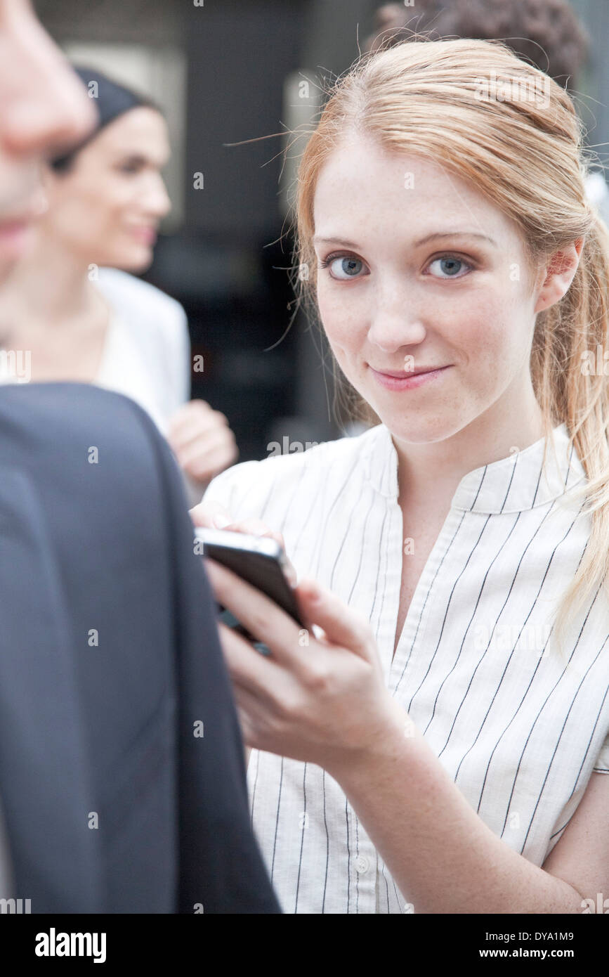 Crowd checking cell phones hi-res stock photography and images - Alamy