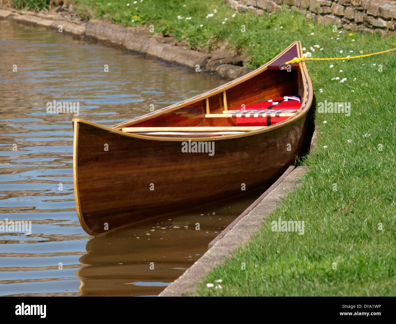 Traditional style wooden canoe, Bude, Cornwall, UK Stock Photo - Alamy