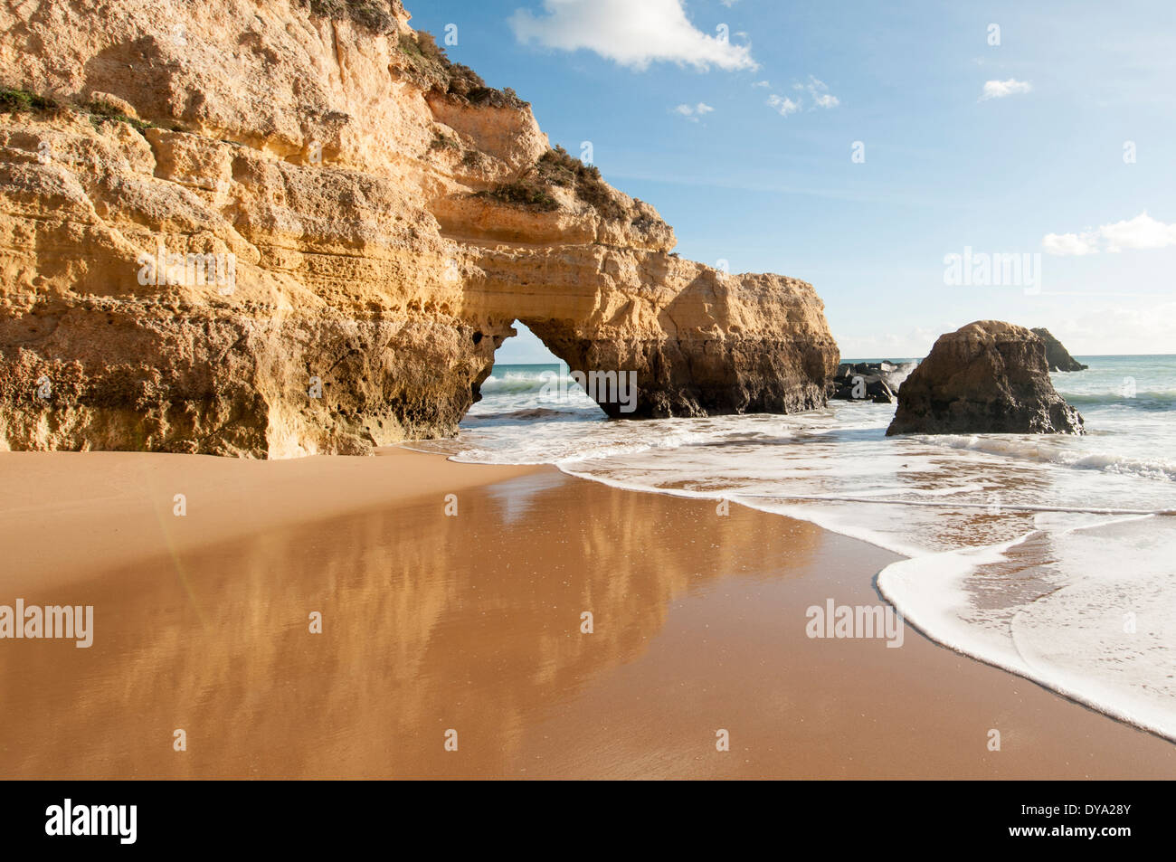 Praia de Rocha beach in the Algarve Portugal Stock Photo - Alamy