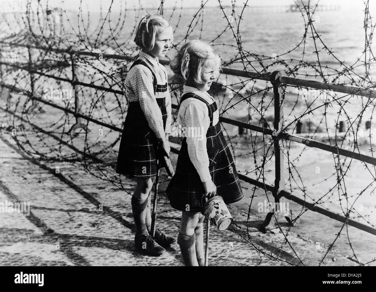 WW II historical war world war second world war England Two girl south ...