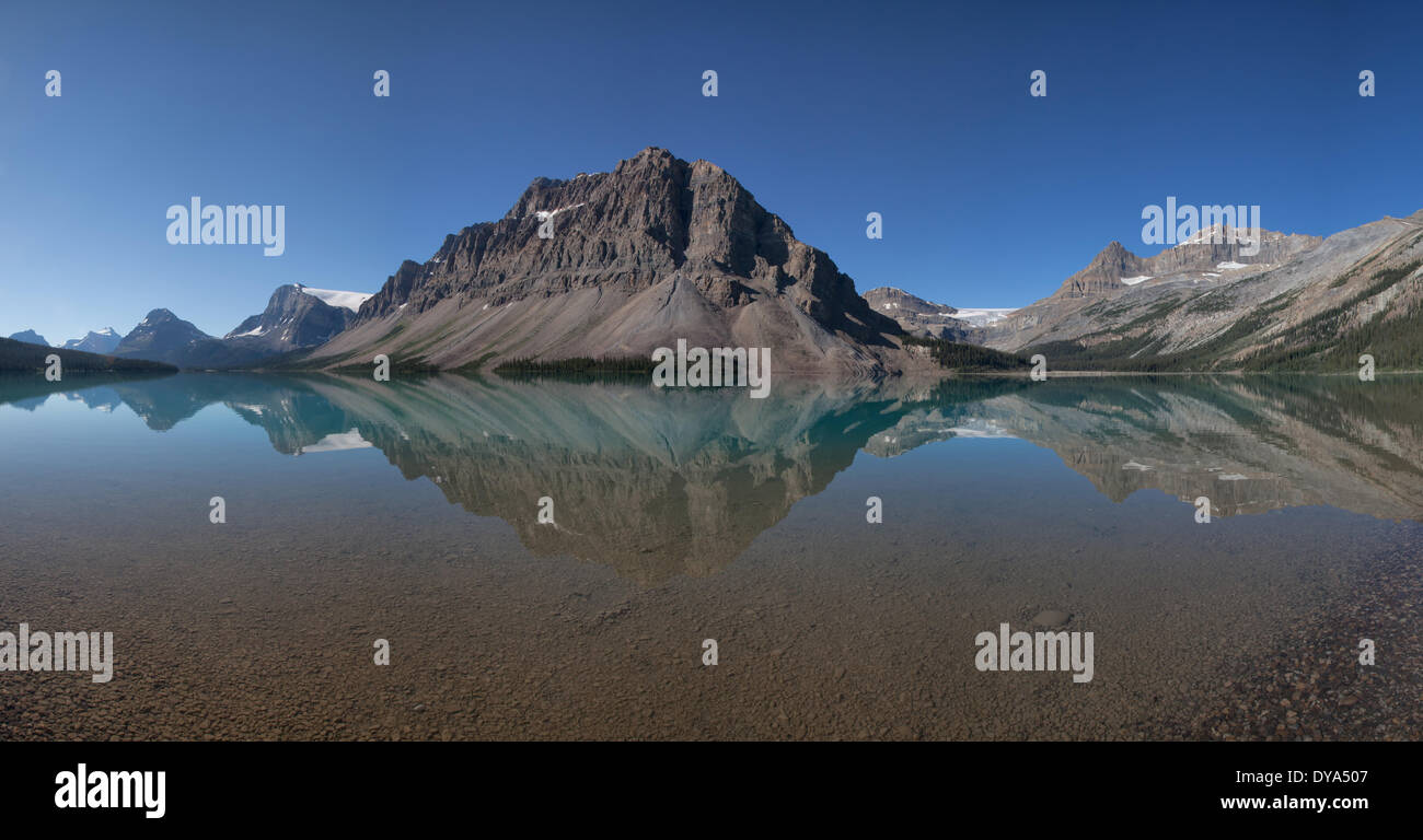 Alberta Banff national park mountains Bow Lake Canada scenery landscape ...