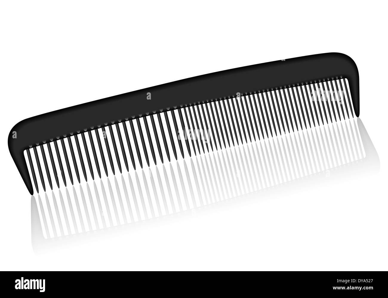 Black comb on a white background Stock Photo - Alamy