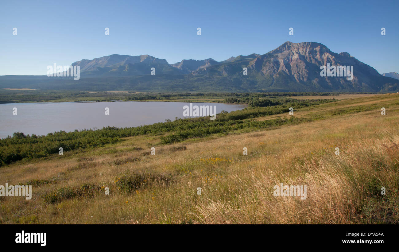 Alberta mountains Canada scenery landscape Lower Waterton Lake North ...