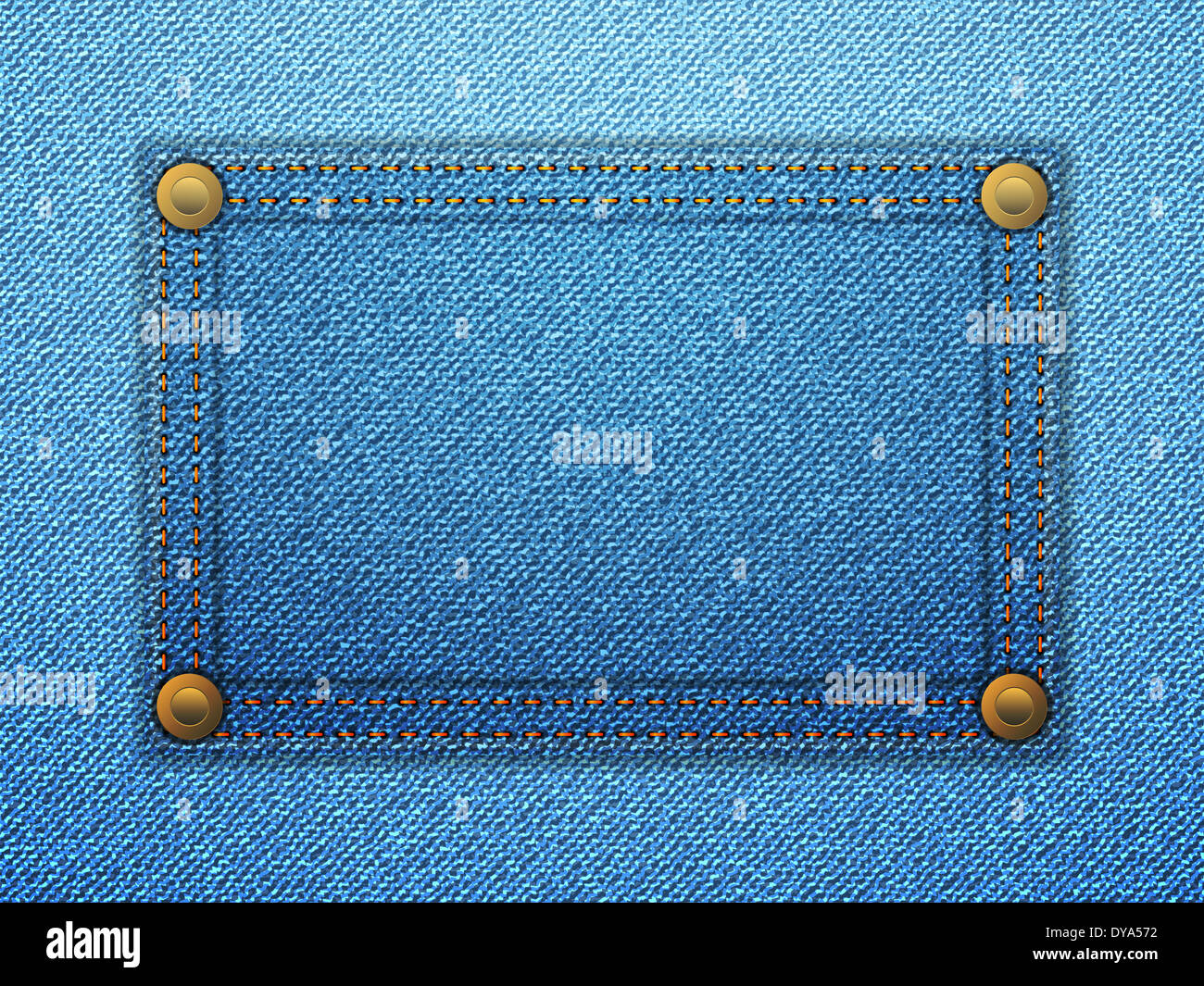 Blue denim background with label. Vector illustration Stock Photo - Alamy