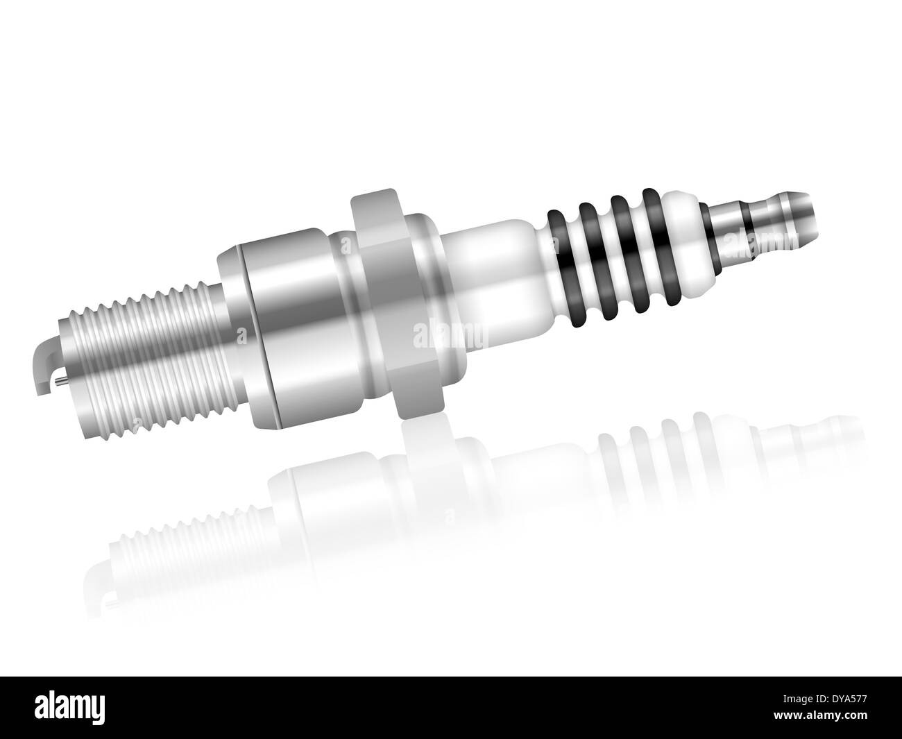 Spark plug on a white background Stock Photo - Alamy