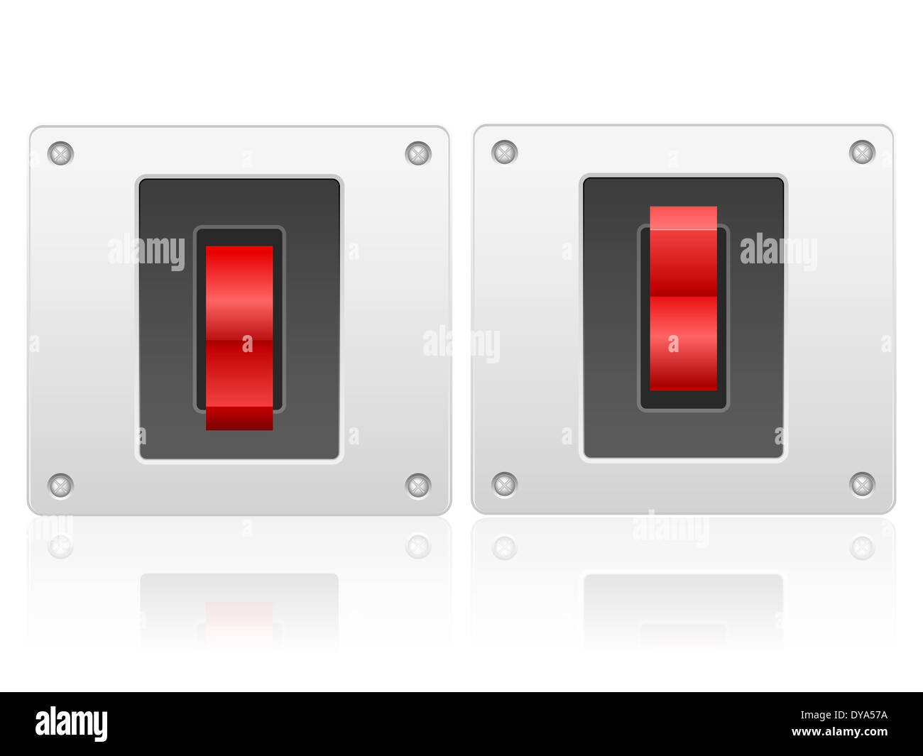 Electric switch on a white background Stock Photo - Alamy