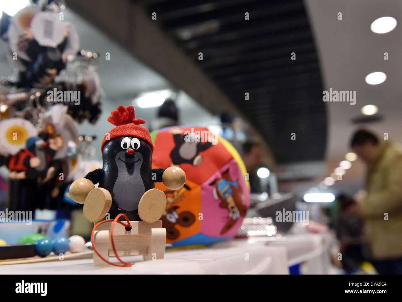 Berlin, Germany. 11th Apr, 2014. The 'Mole' of the Czech cartoon series ...