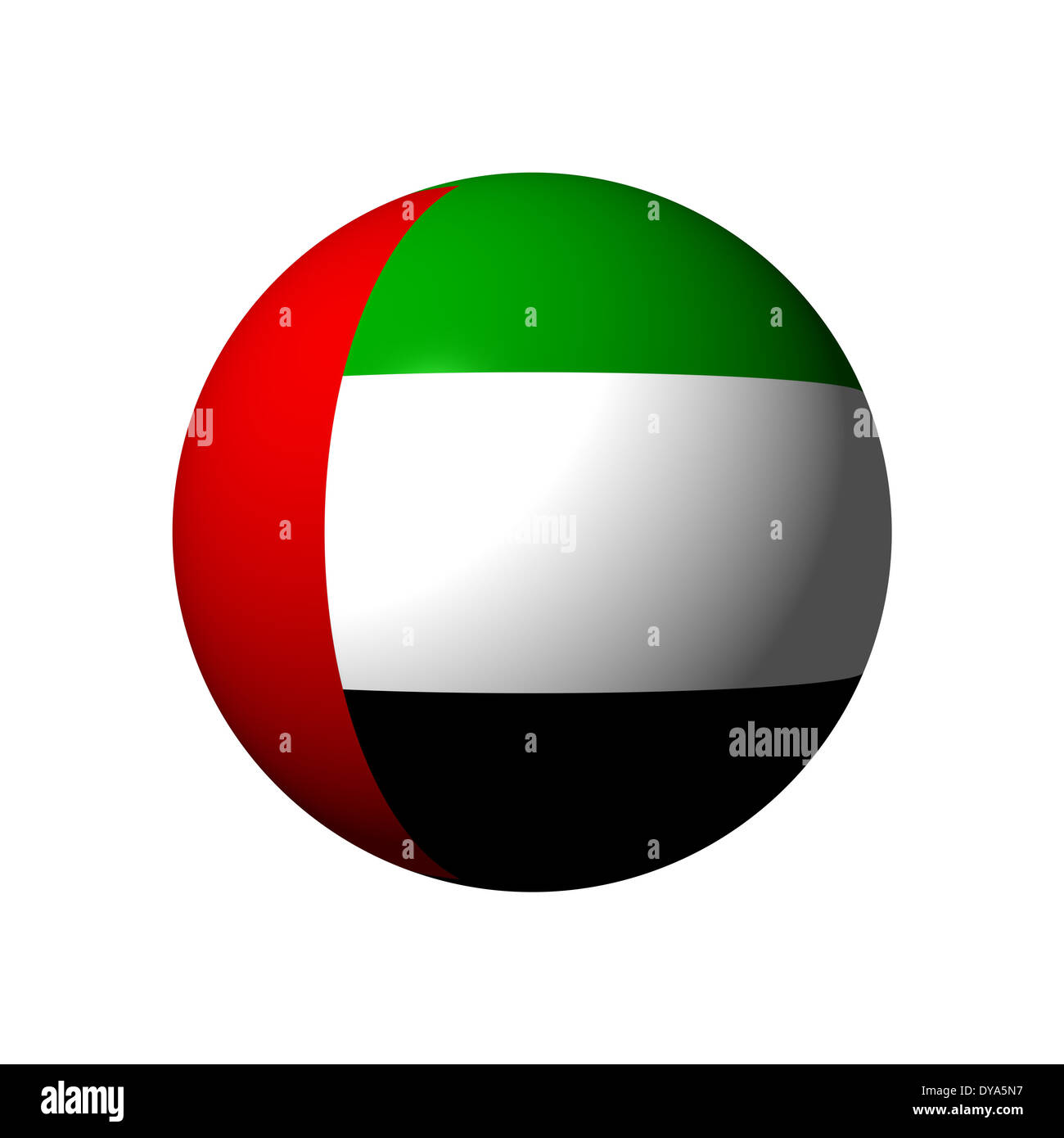 Sphere with official flag of United Arab Emirates Stock Photo - Alamy