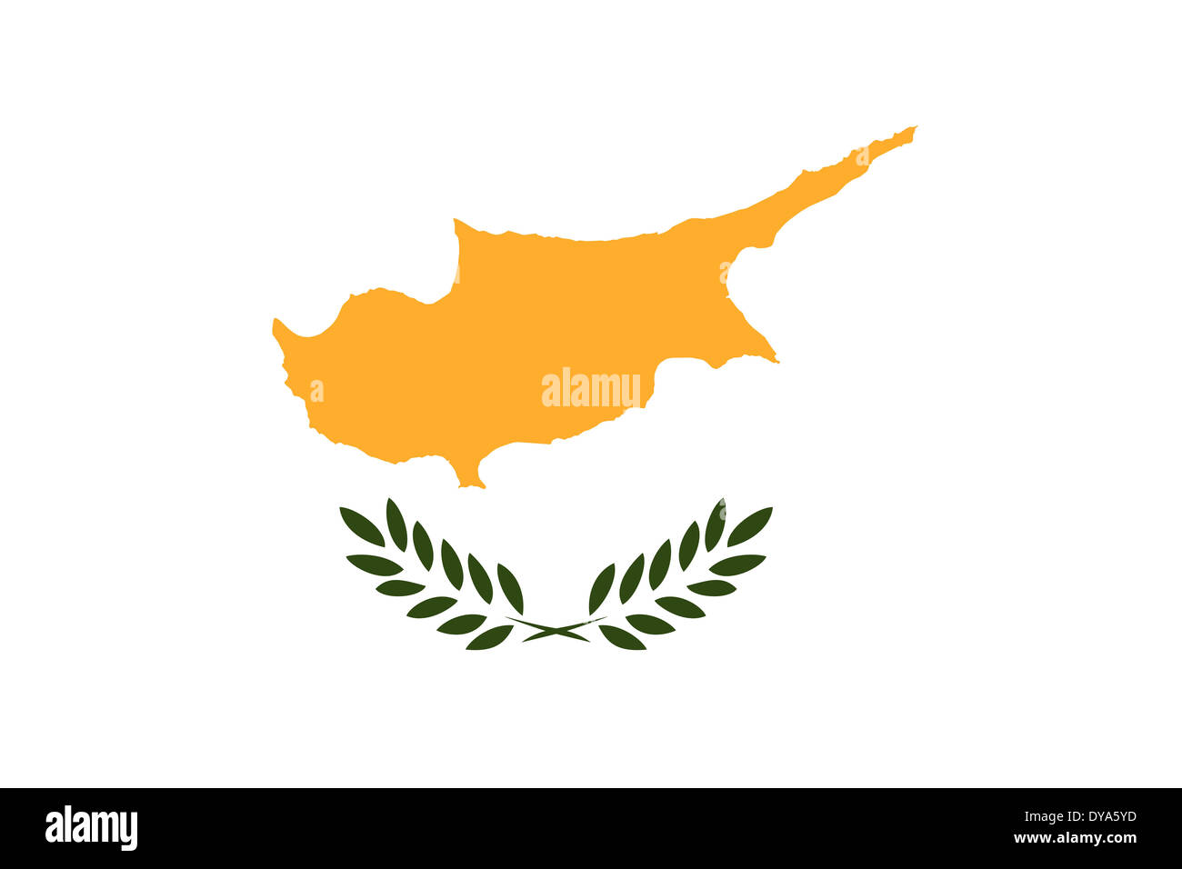 Official flag of Cyprus nation Stock Photo - Alamy