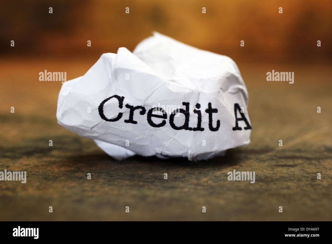 Credit text on paper Stock Photo - Alamy