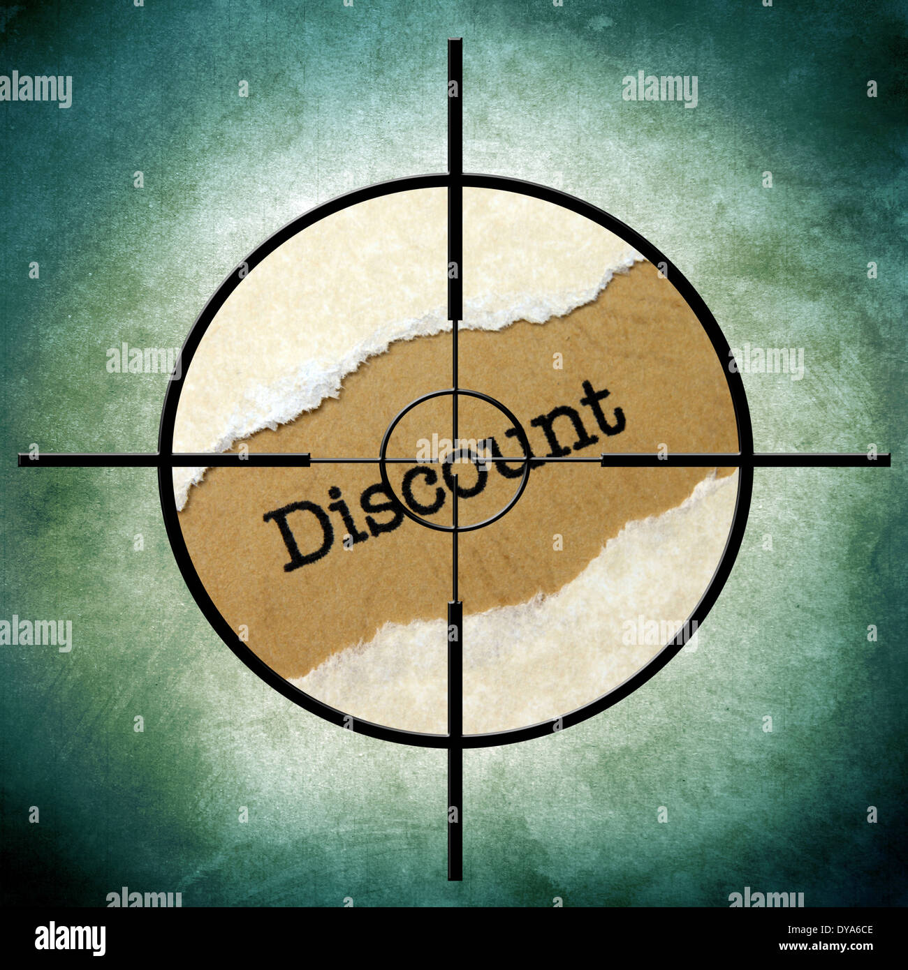 Discount text in target Stock Photo - Alamy