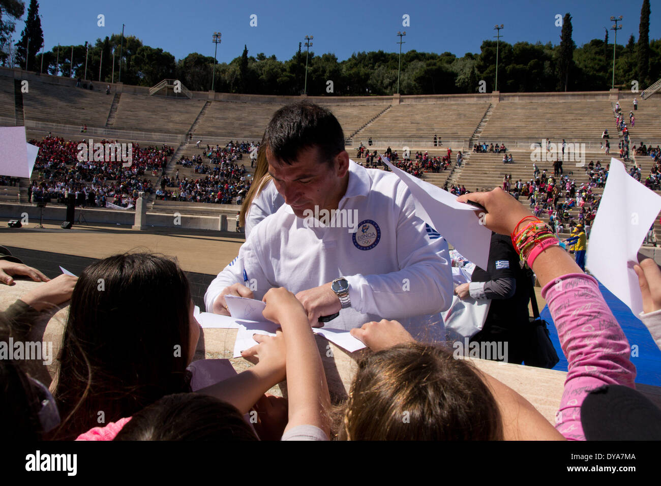ATHENS,GREECE-APRIL 11: Pyros Dymas famous Greek athlete in Weight ...
