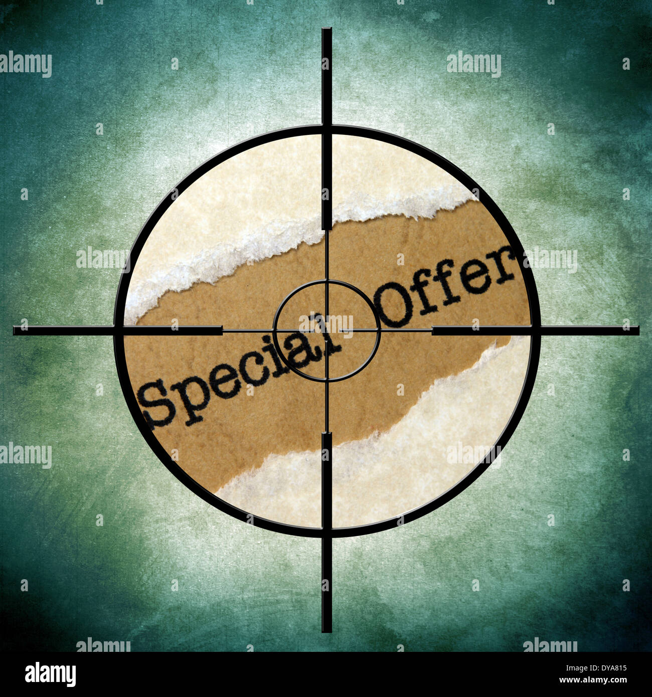 Special offer text in target Stock Photo - Alamy