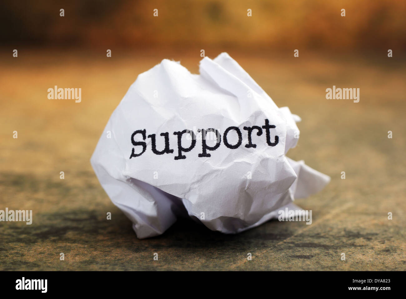 Support text on paper Stock Photo - Alamy