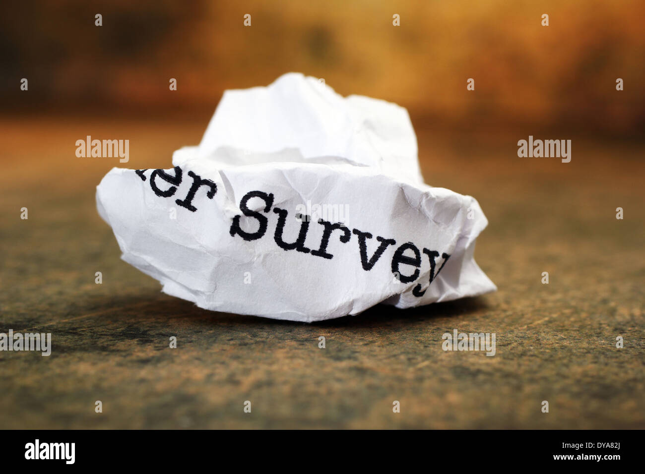 Survey text on paper Stock Photo - Alamy