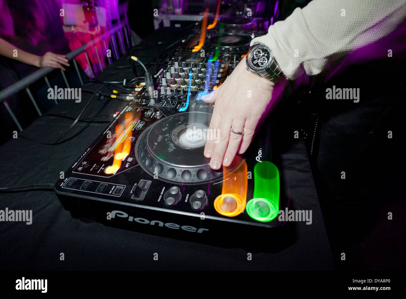 Justin Wilkes DJ at Banks Maidstone Kent Stock Photo - Alamy