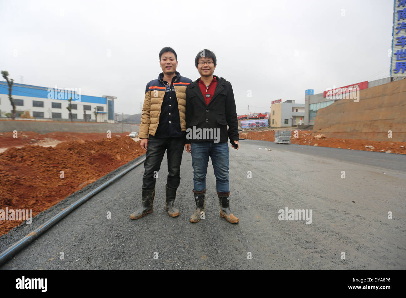 Chinese Road Construction site in Hunan Stock Photo - Alamy