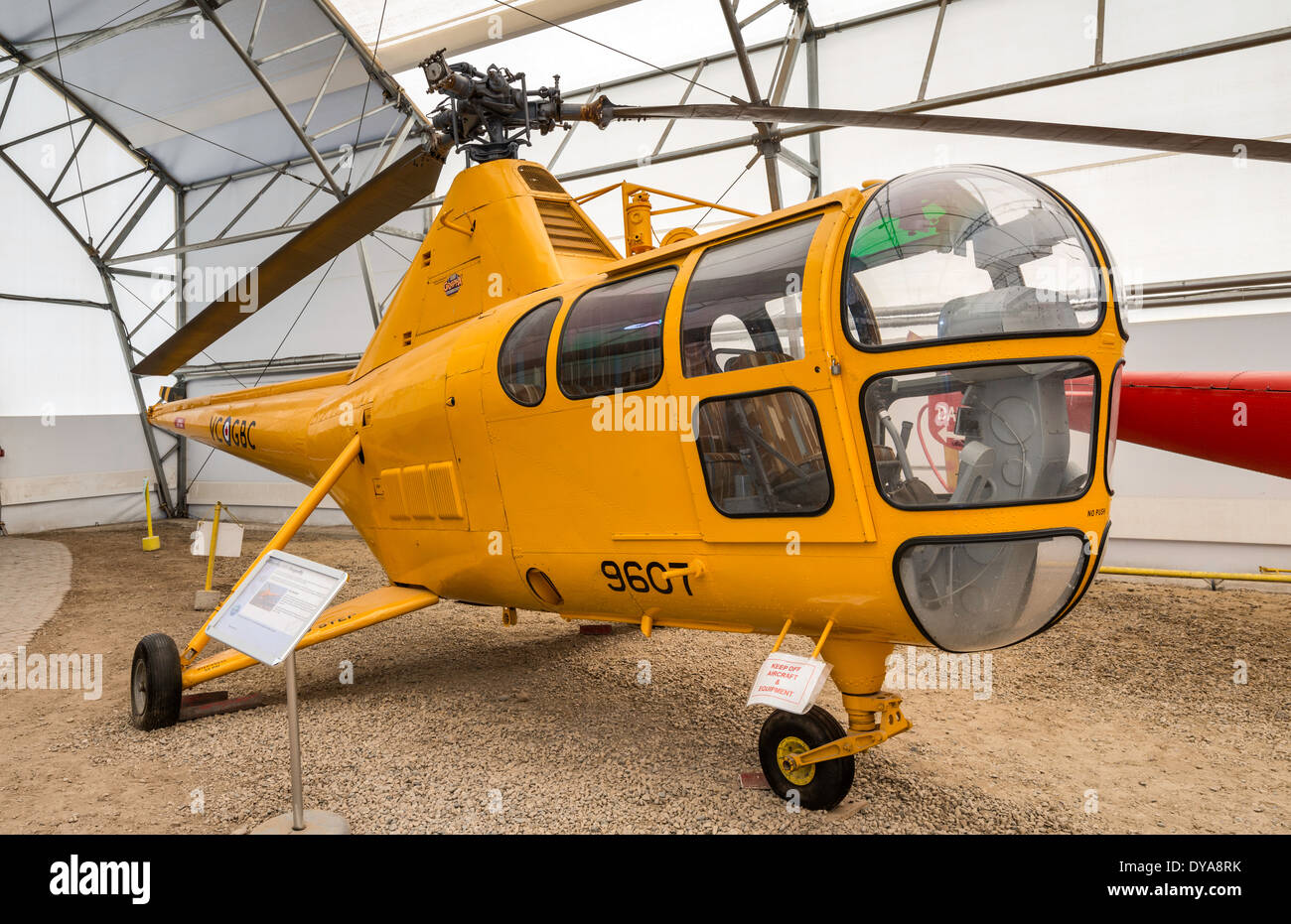 Sikorsky S-51 Dragonfly (H-5) helicopter, Tent Hangar at Aero Space ...