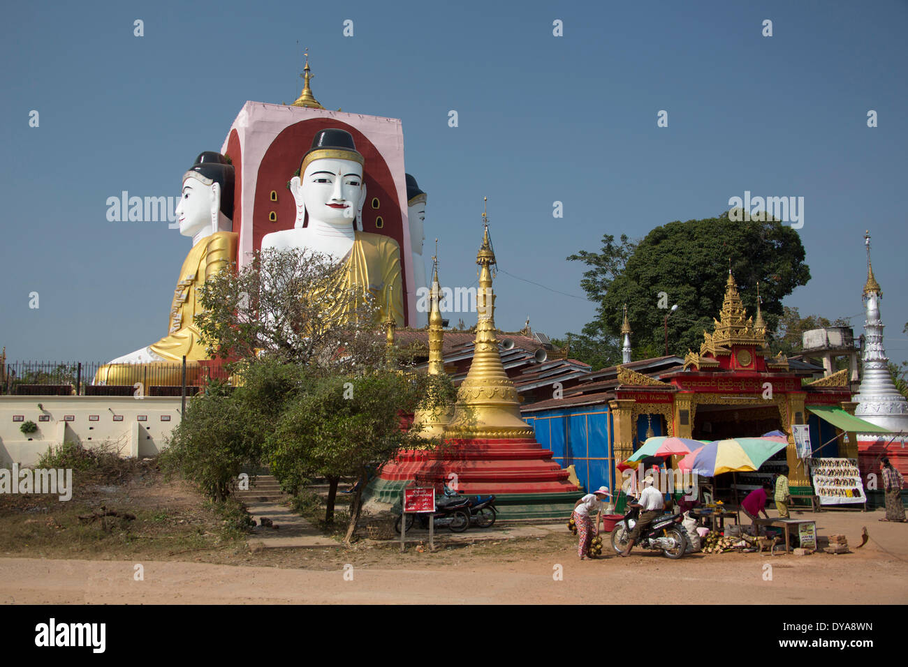 Myanmar Burma Asia Pegu architecture big Buddha Buddhism colourful ...