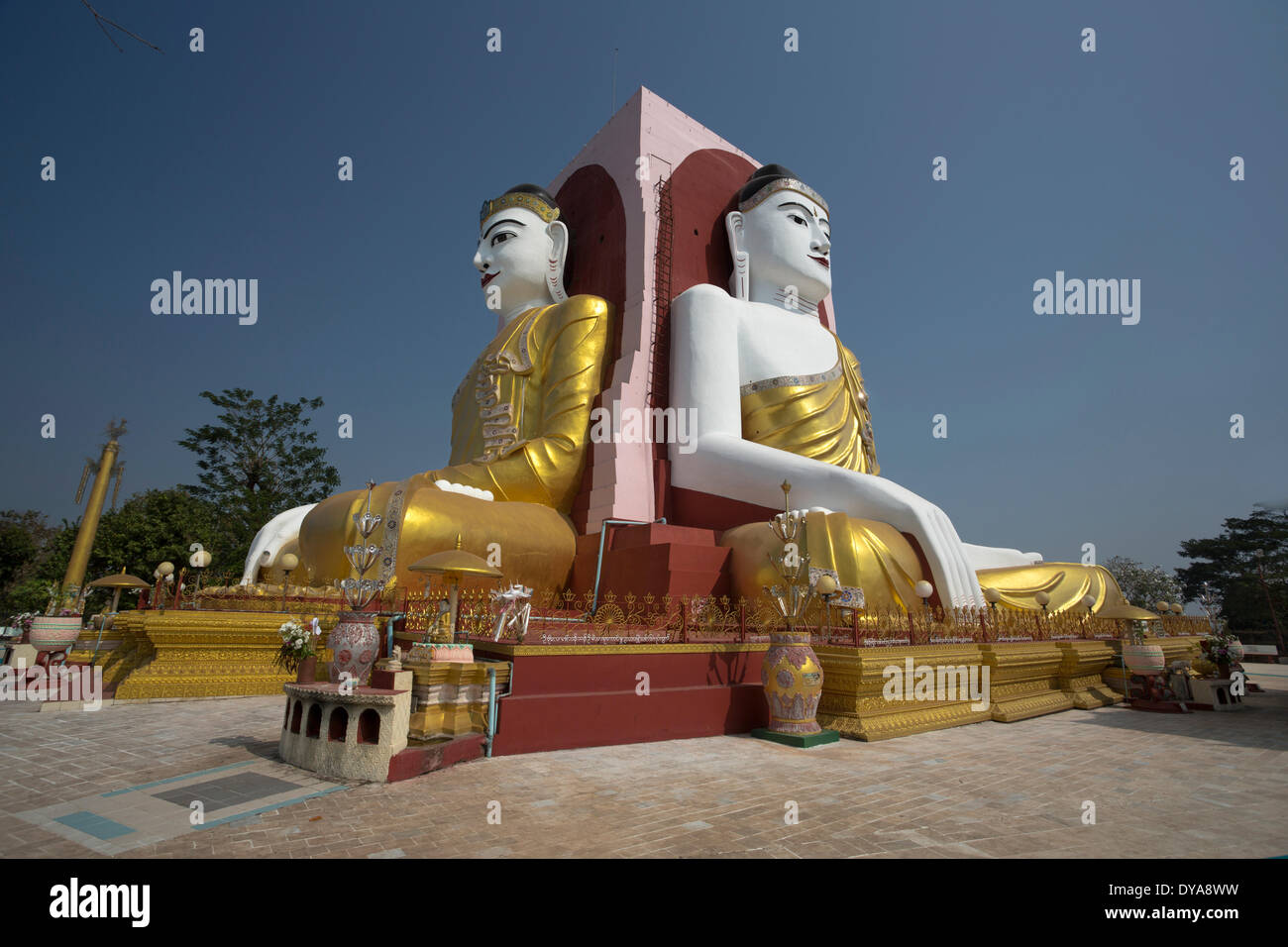 Myanmar Burma Asia Pegu architecture big Buddha Buddhism colourful ...
