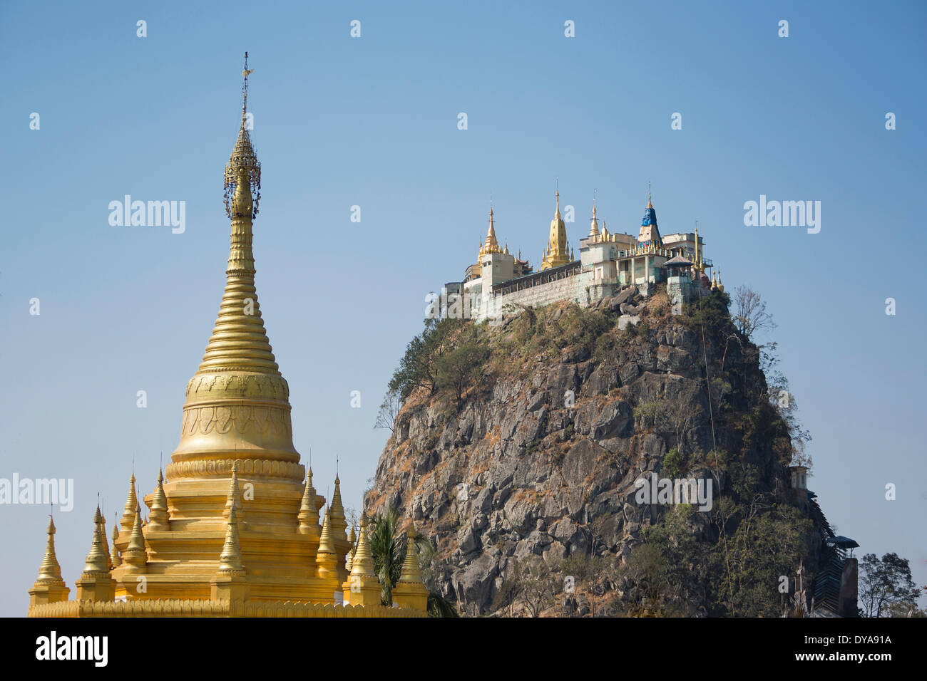 Myanmar Mandalay Burma Asia Mount Popa Taung Talat architecture ...