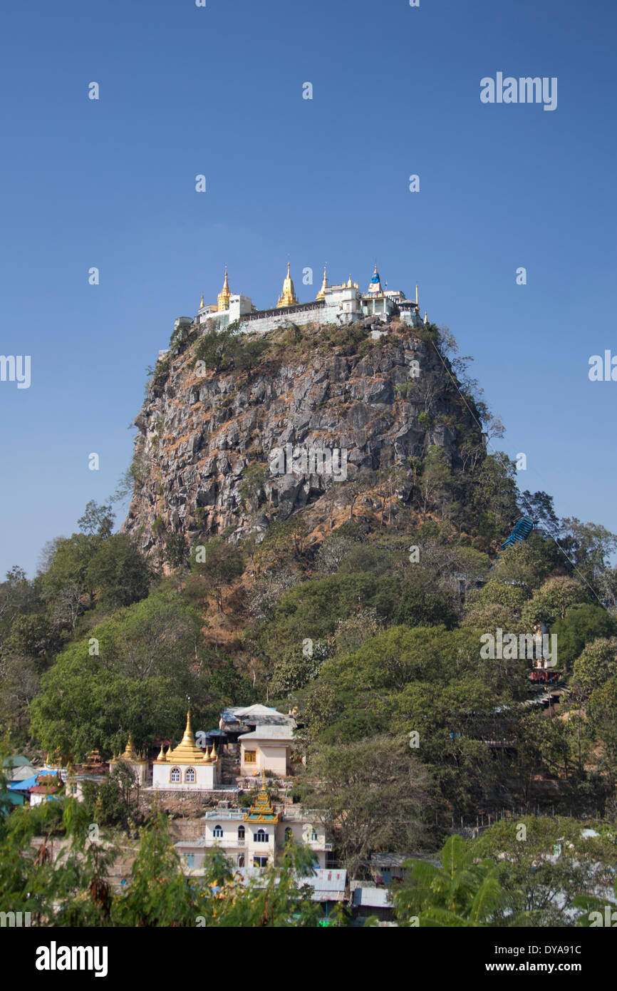 Myanmar Mandalay Burma Asia Mount Popa Taung Talat architecture ...