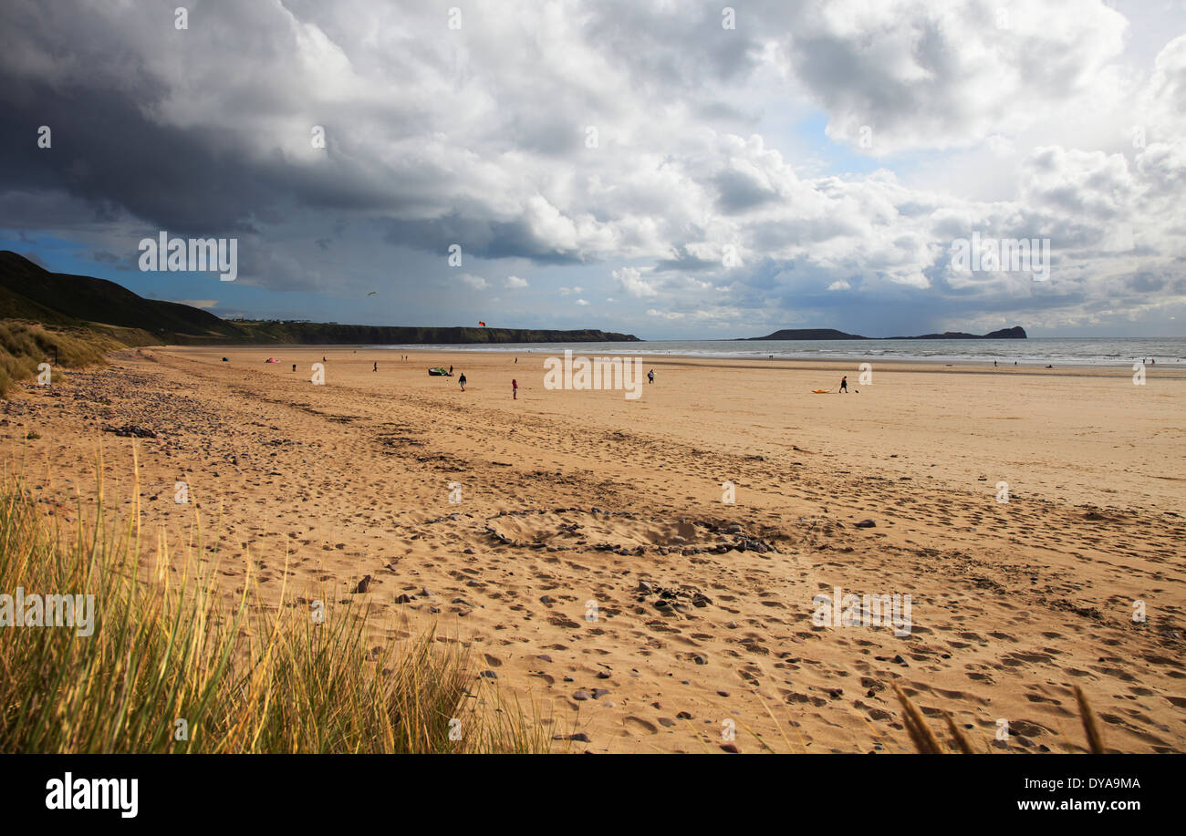 Llangennith beach wales hi-res stock photography and images - Alamy