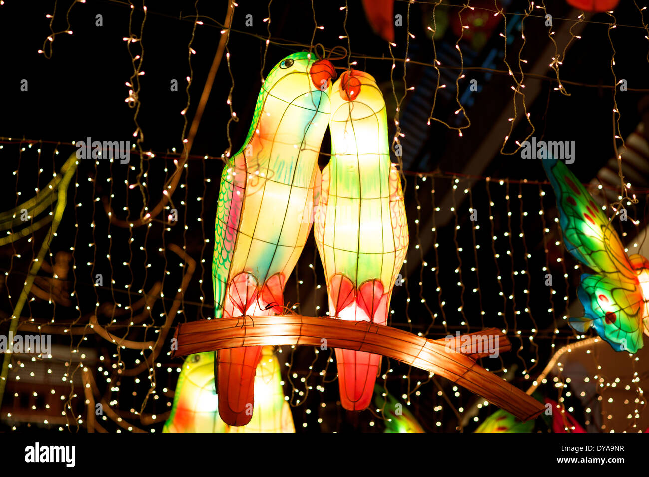 Bird lantern on Chinese New Year Lantern in Shanghai Stock Photo - Alamy
