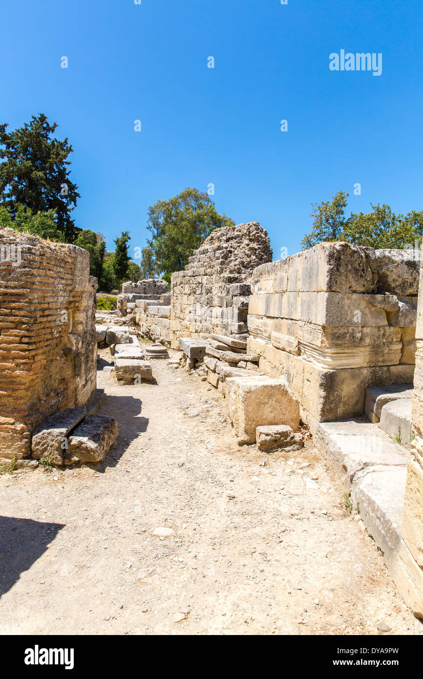 Monastery (friary) in Messara Valley at Crete island in Greece. Messara ...
