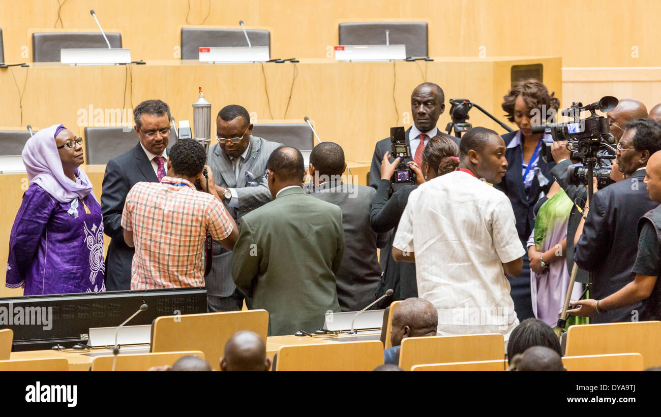 Addis Ababa, Ethiopia. 11th April 2014. Media gather to cover the ...