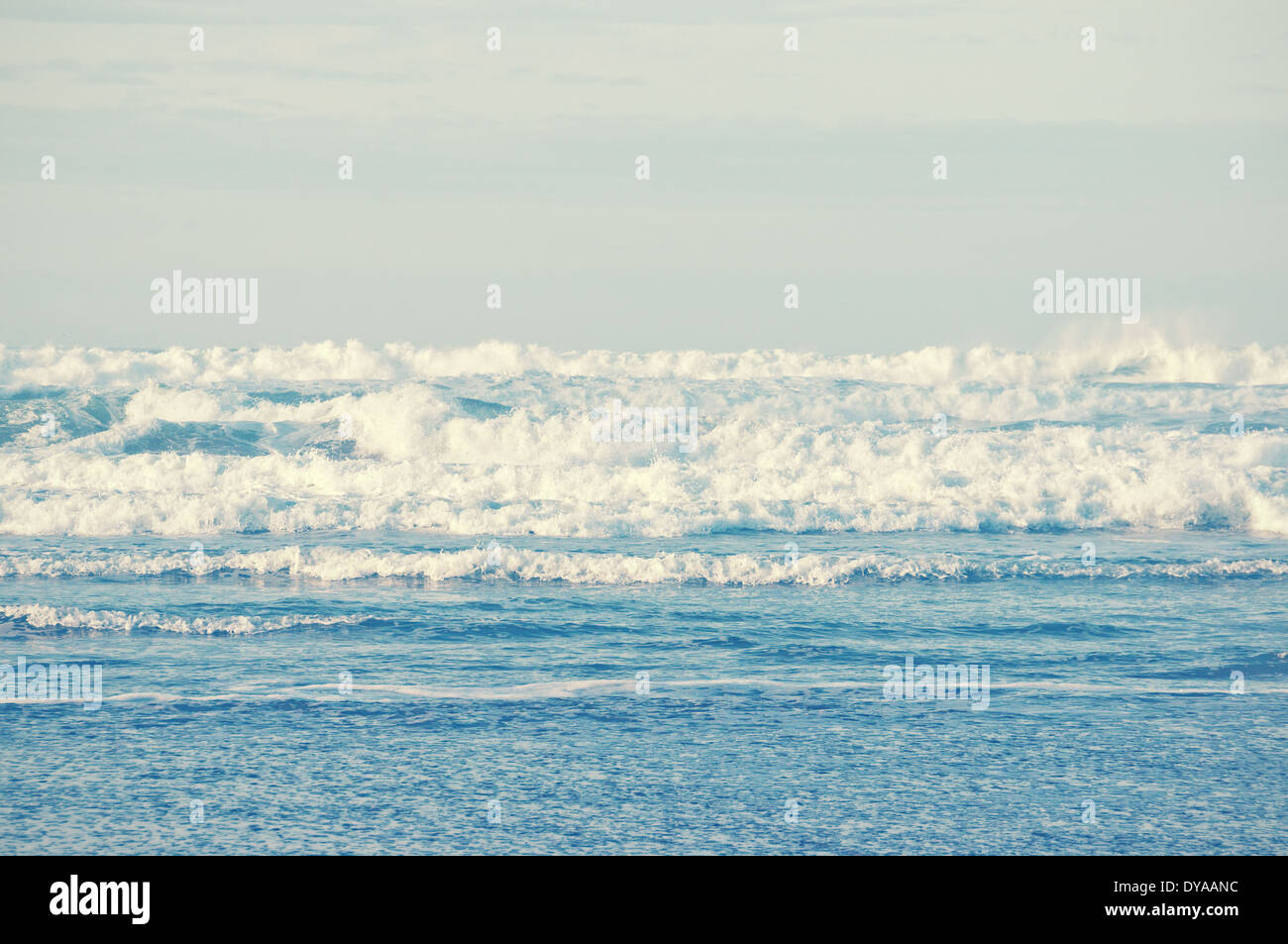 waves in the sea with vintage effect Stock Photo - Alamy