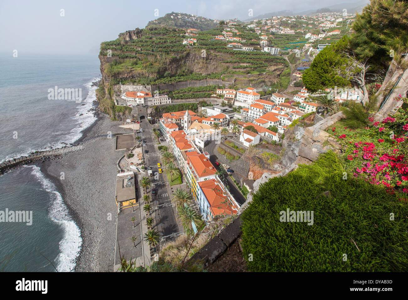 Village cliff view, Ponta do Sol, Madeira Island Stock Photo - Alamy