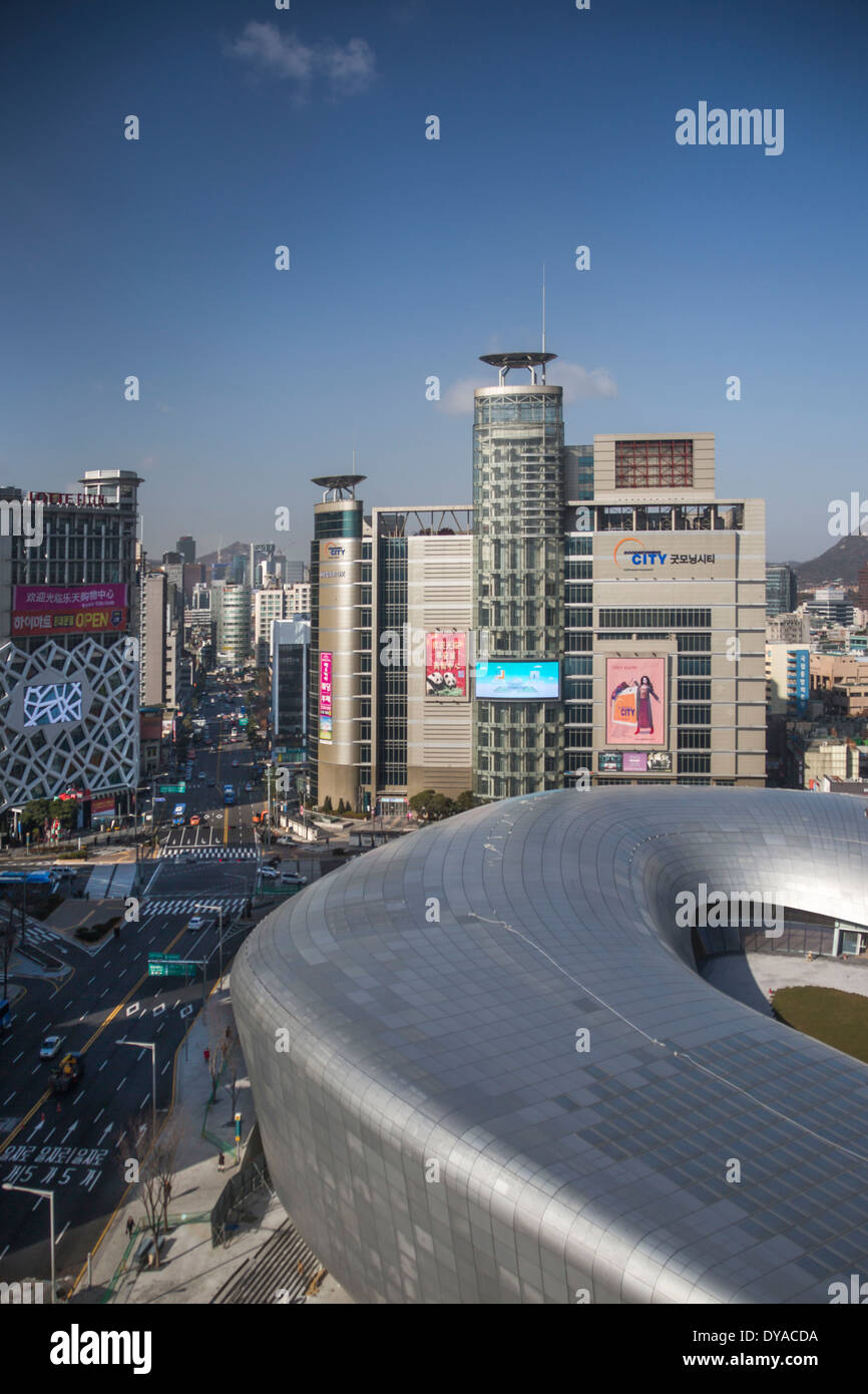 Center Building, Dongdaemun, Korea, Asia, Seoul, architecture, city ...