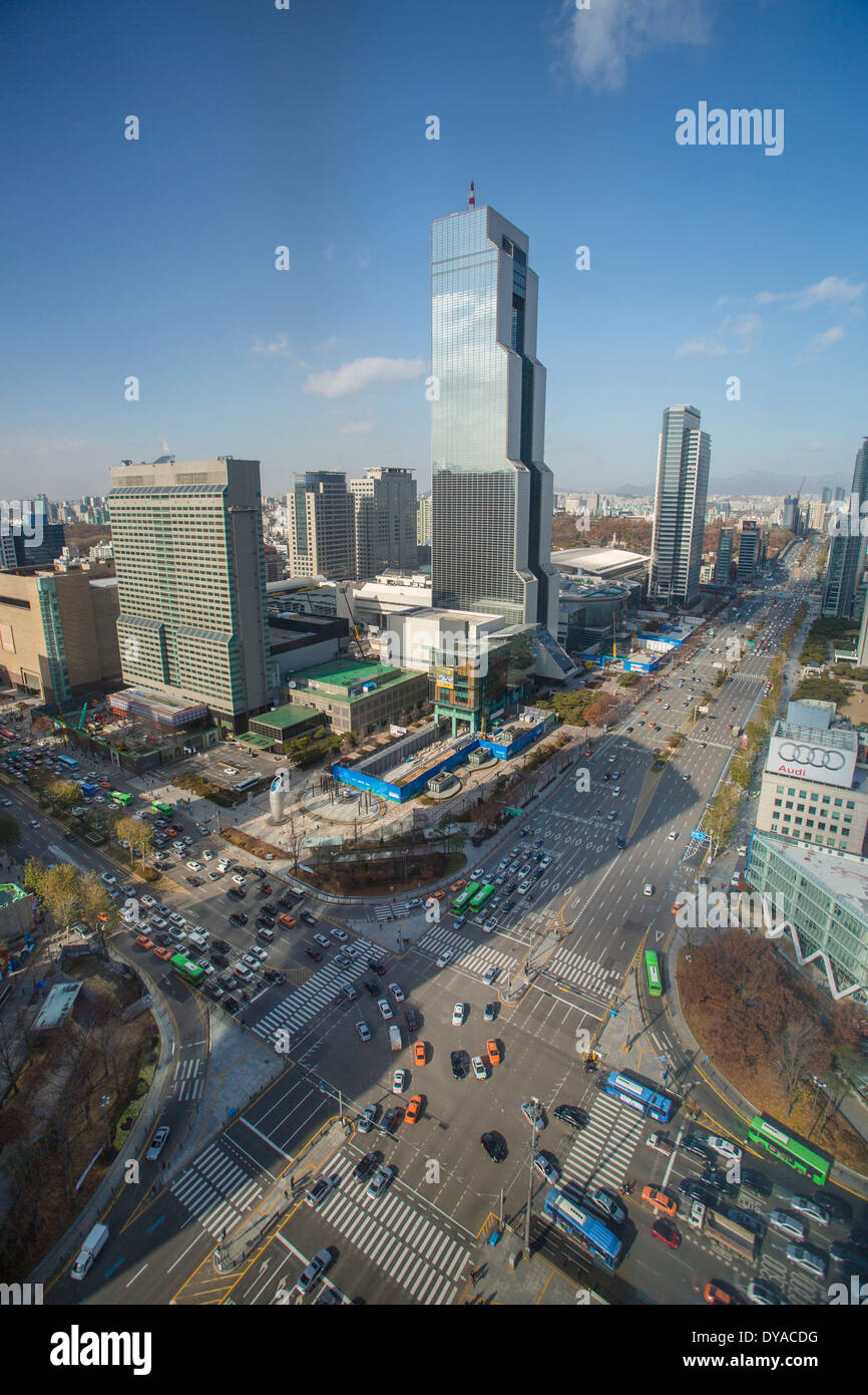 Building COEX Korea Asia Seoul Trade Center aerial architecture avenue ...