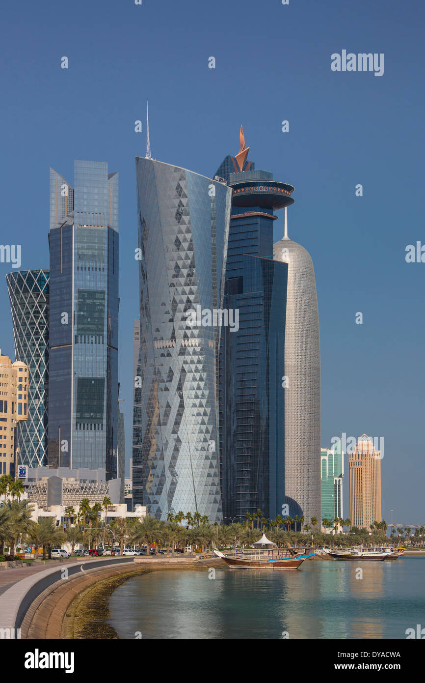 Al Bidda Burj Doha Qatar Middle East World Trade Center architecture ...