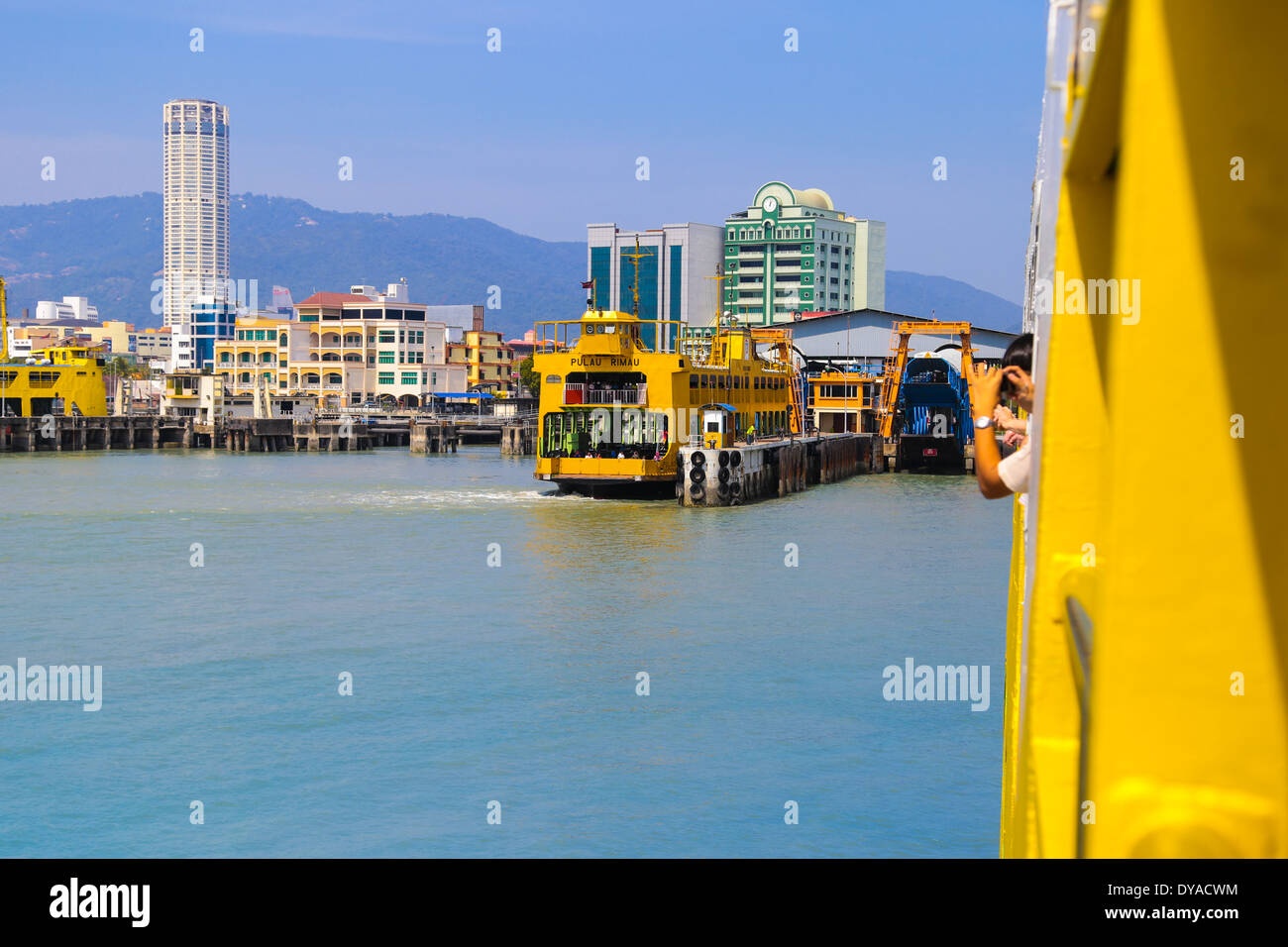 Ferry harbor of Penang island, Malaysia Stock Photo - Alamy