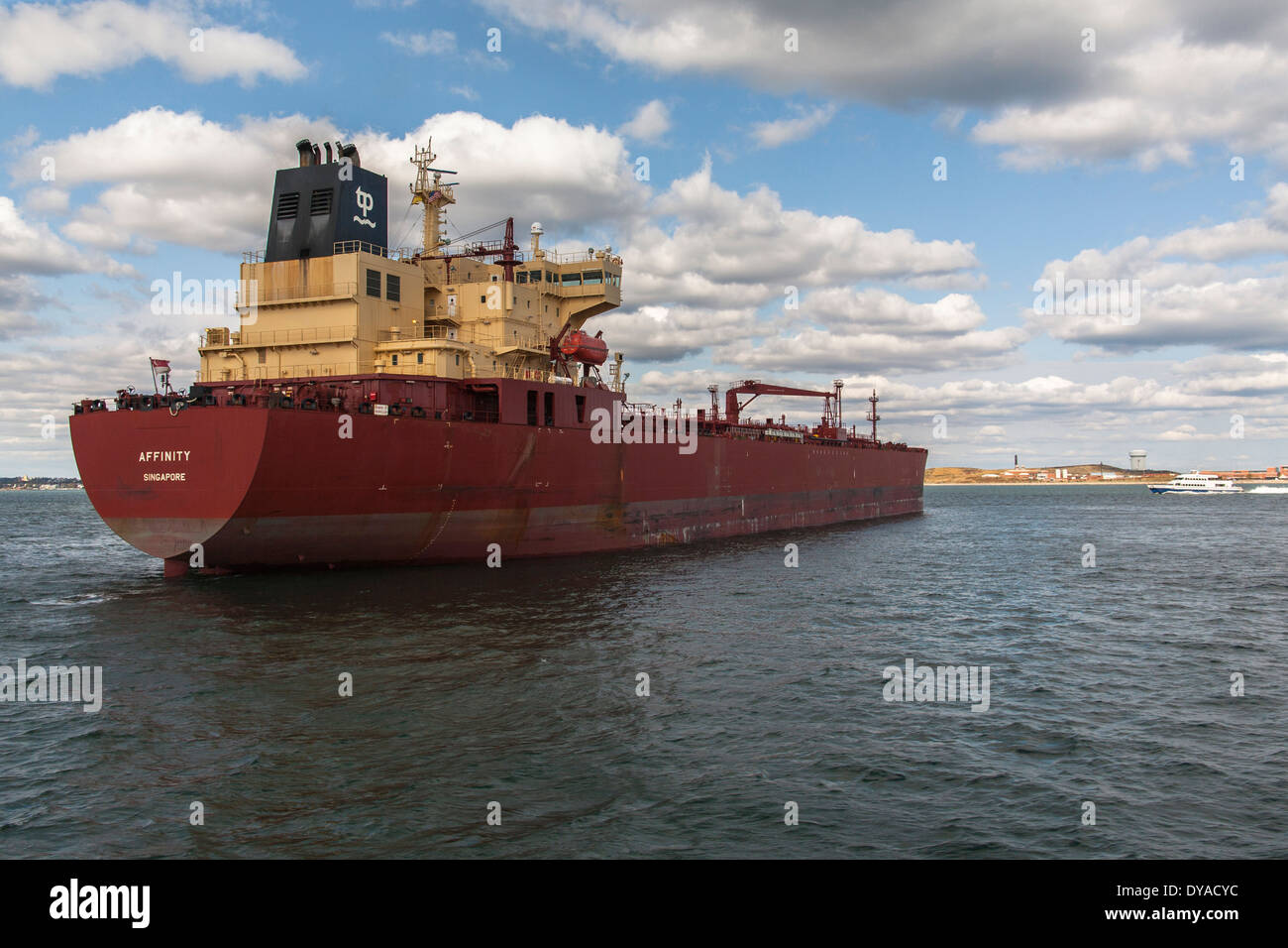 Oil tanker "Affinity" in Boston Harbour Stock Photo - Alamy