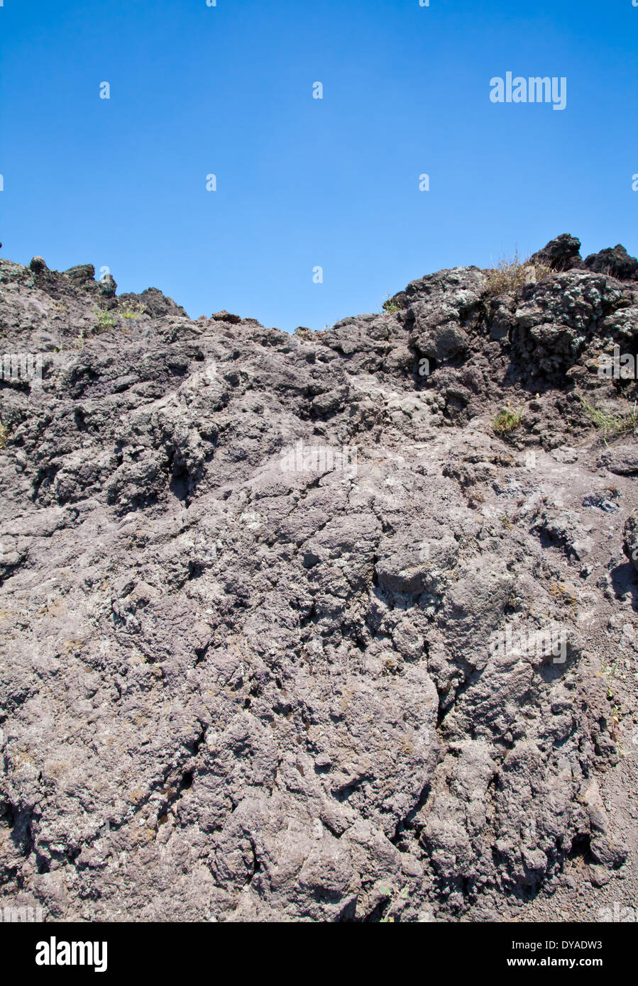 Cold volcanic lava in Vesuvius crater - Naples - Italy Stock Photo - Alamy