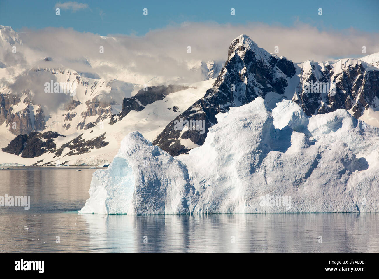 The Gerlache Strait separating the Palmer Archipelago from the ...