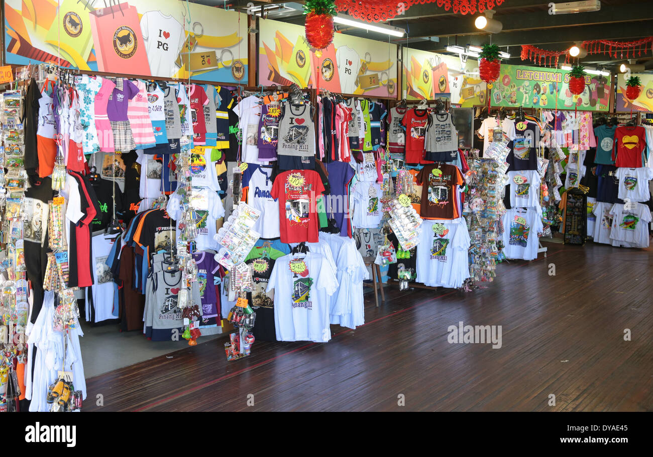 Clothing shops inside Penang hill complex, a shopping complex on top ...