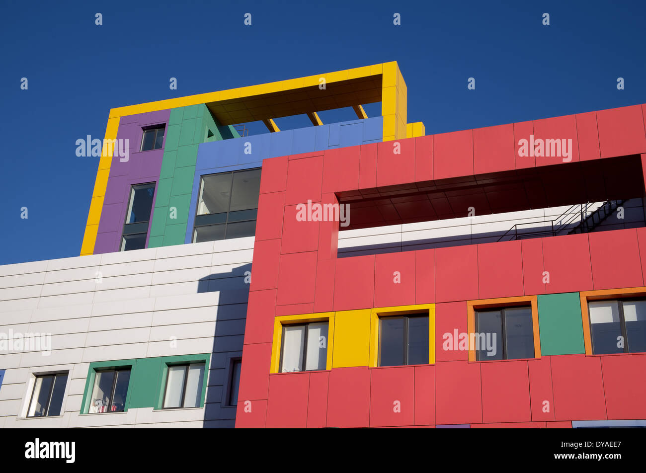 Colorful details of modern architecture Stock Photo - Alamy