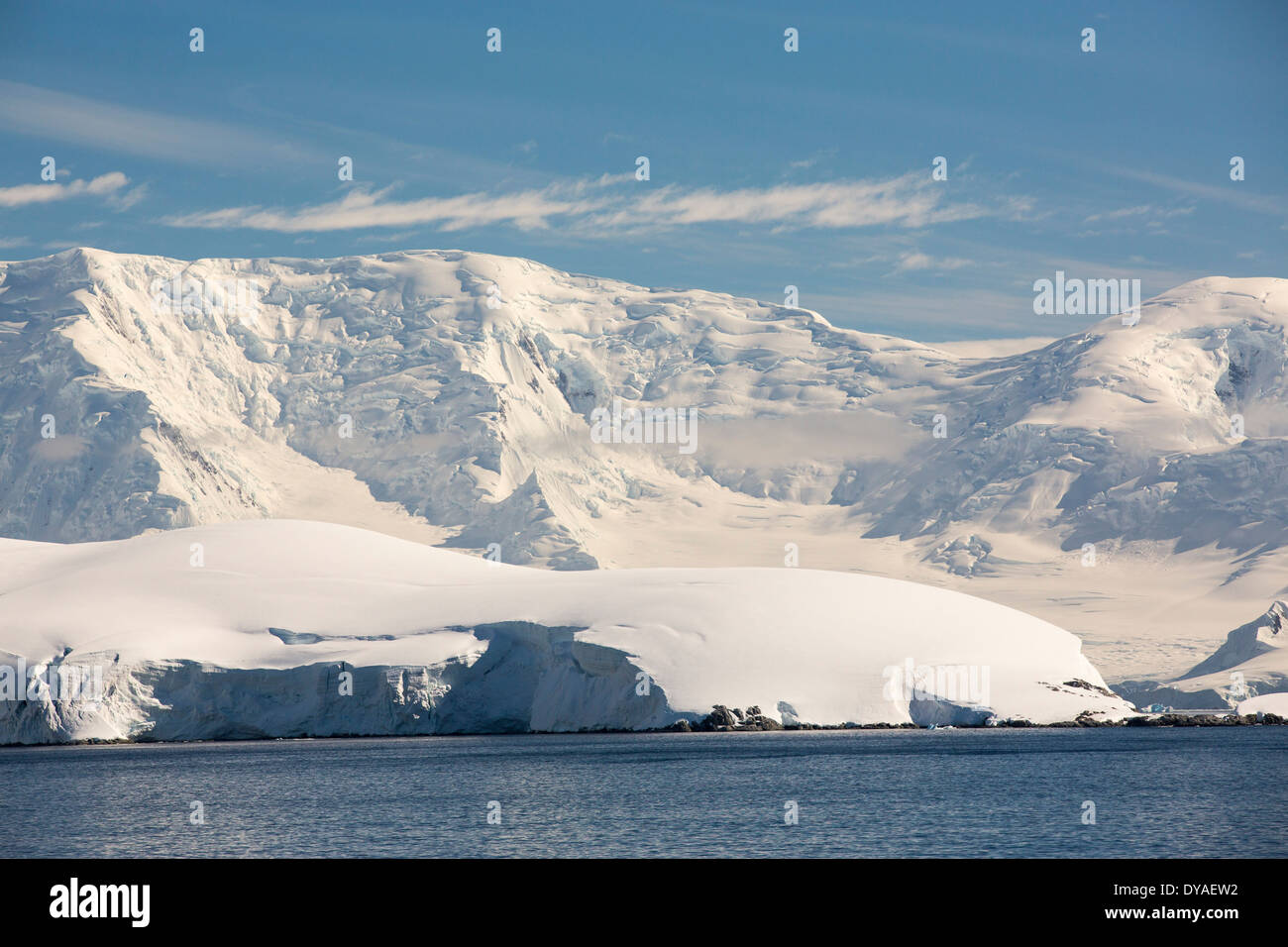 The Gerlache Strait separating the Palmer Archipelago from the ...