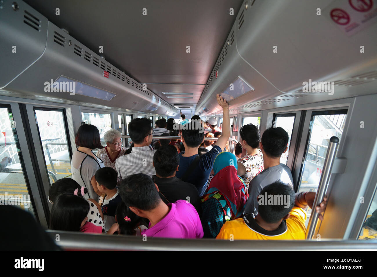 Ride inside the Penang hill train, Penang Malaysia Stock Photo - Alamy