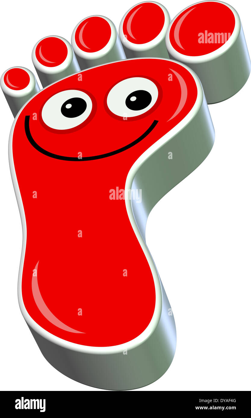 Happy Red Foot Stock Photo - Alamy